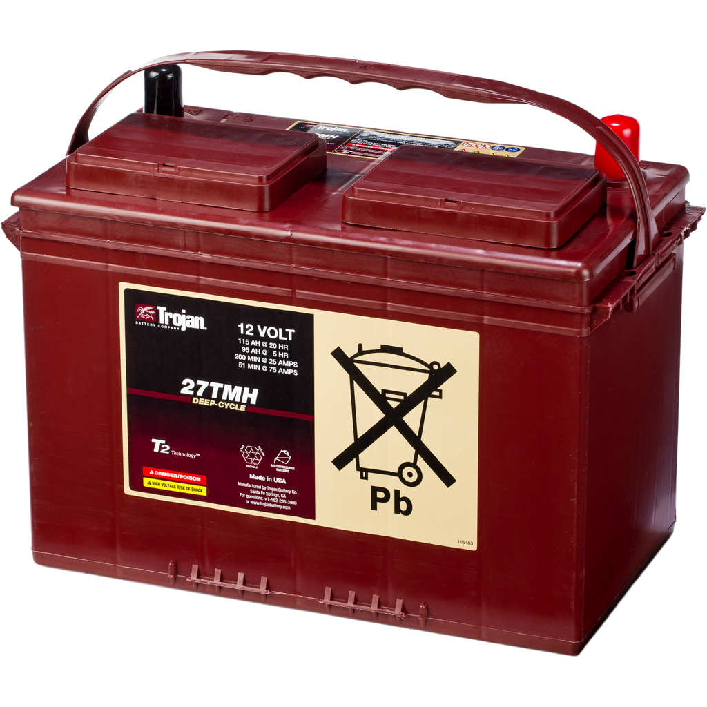 Batería Trojan 27TMH | 12V | 128Ah | Plomo ácido abierto | BatteryStore